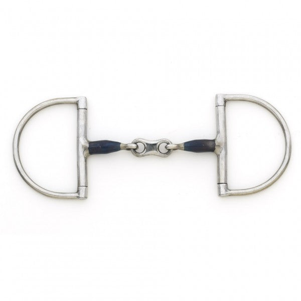 Blue Steel Hunter French Link D-Ring Snaffle Bit