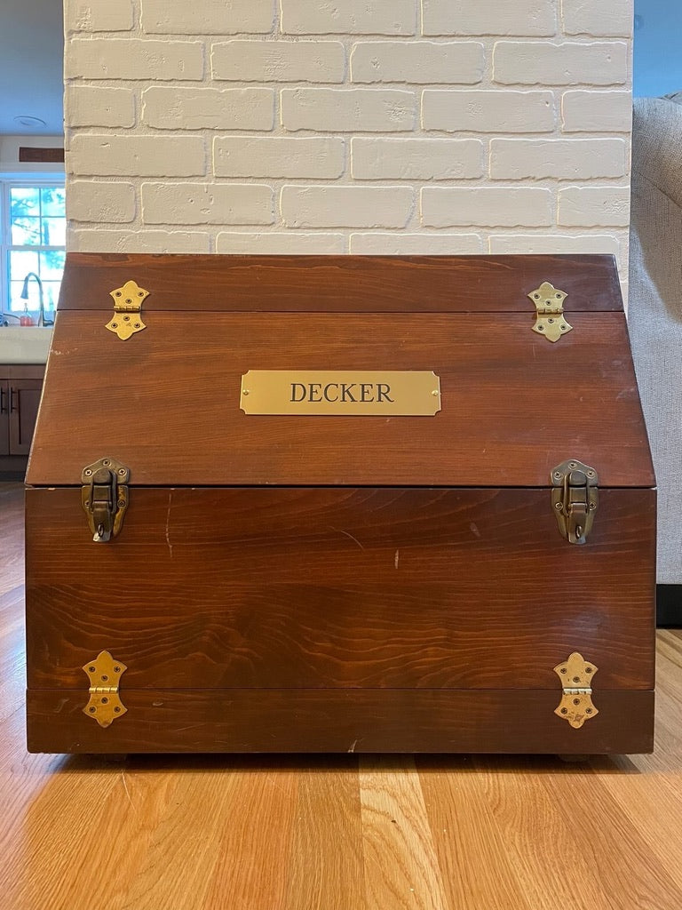 Stall/Trunk Plate - Solid, Heavy Metal Plate for Tack Trunks or Stall ...