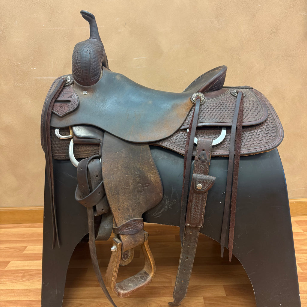 Used Jeff Smith Custom Western Saddle 16.5" - Equus Now!