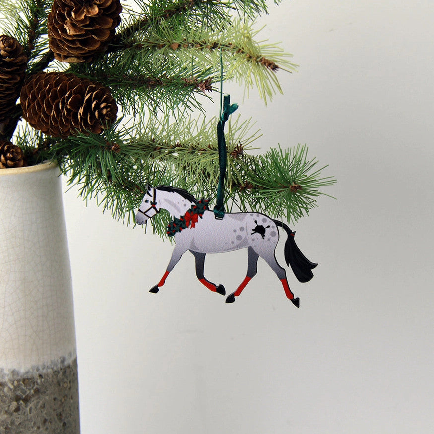Hunt Seat Paper Co Dapple Grey Pony Ornament