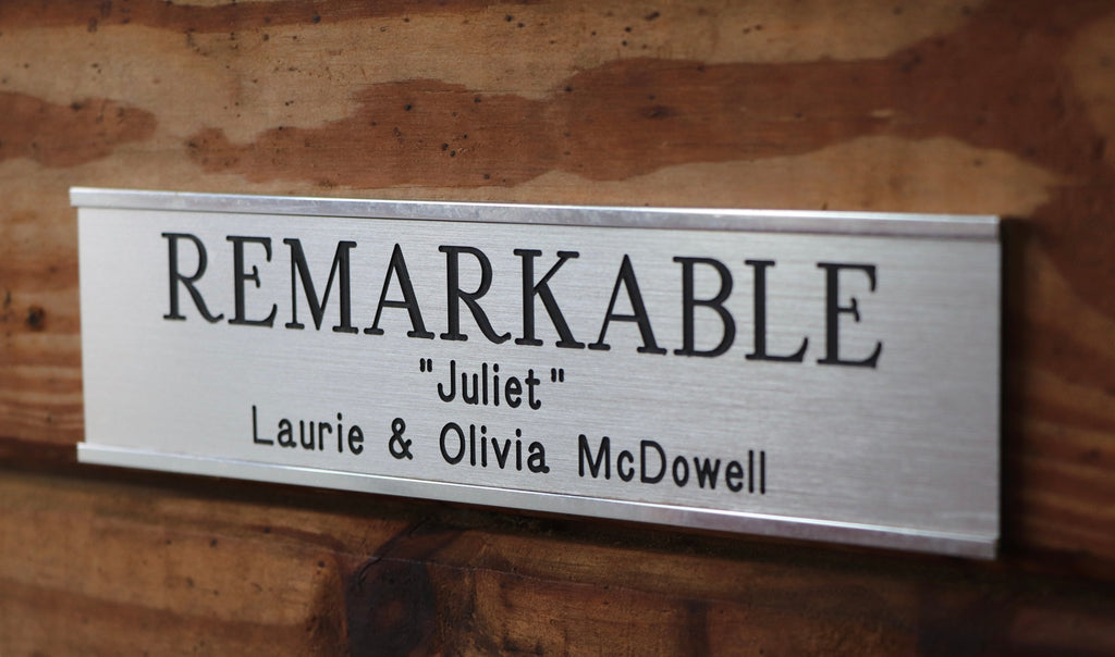 Durable Plastic Stall Plate - Custom Engraving Available